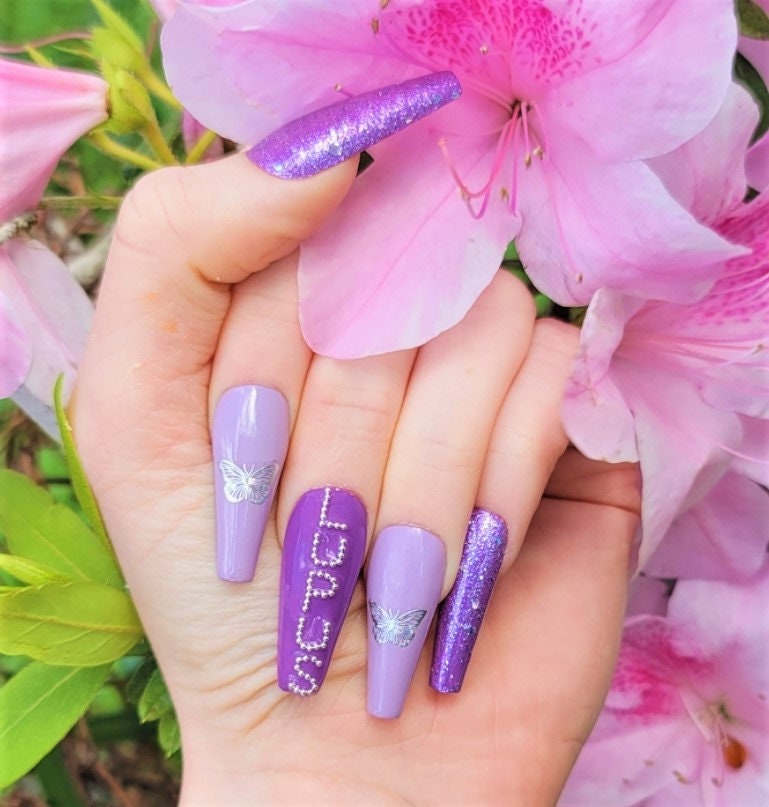 Lupus Awareness Press on Nails/lupus Press on Nails/lupus - Etsy