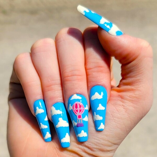 Hot Air Balloon Nails - Etsy