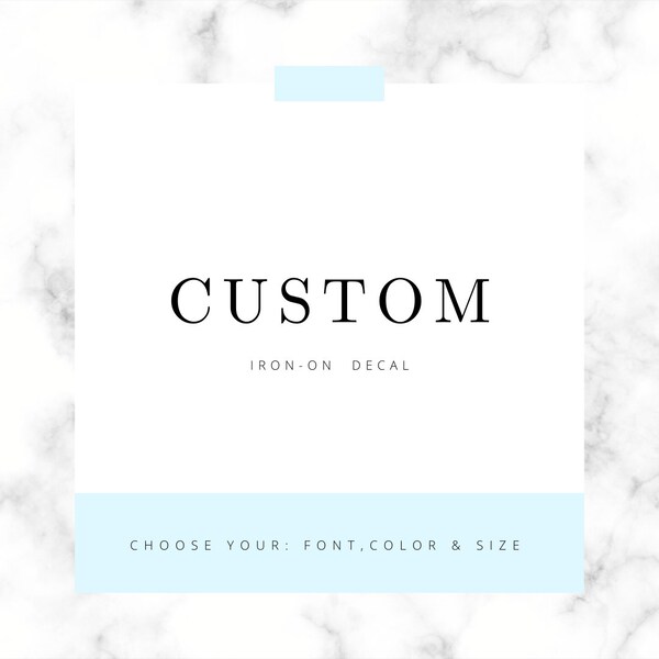 Iron on Decal - Etsy