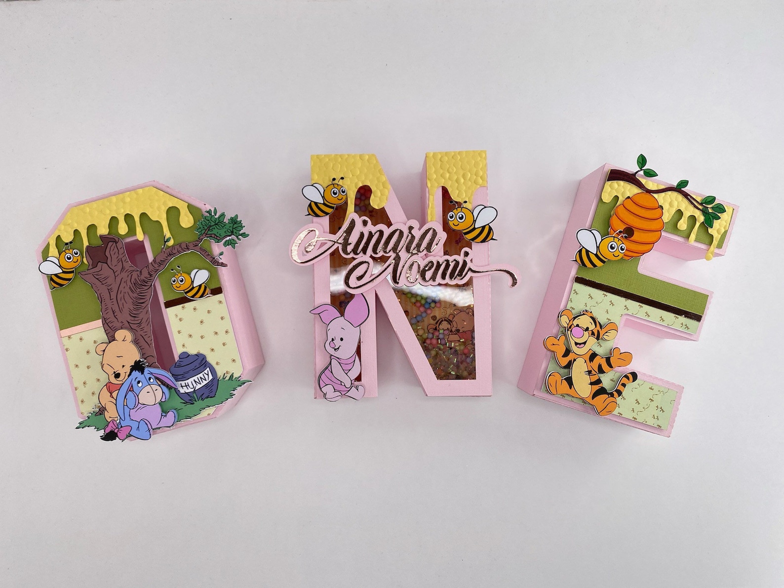 Winnie the Pooh Letters 3D/ Winnie the Pooh Party Decorations/ Winnie ...