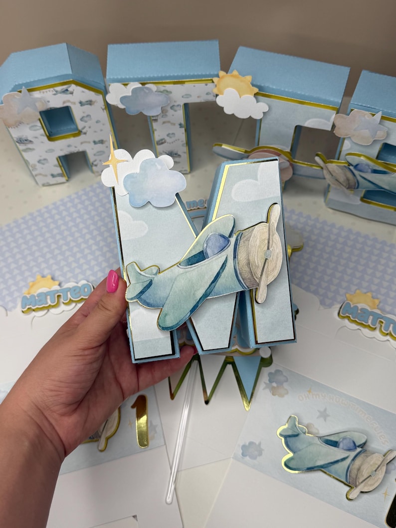 Airplane 3D Letters,airplane Party Decor,airplane Party Favor,airplane ...
