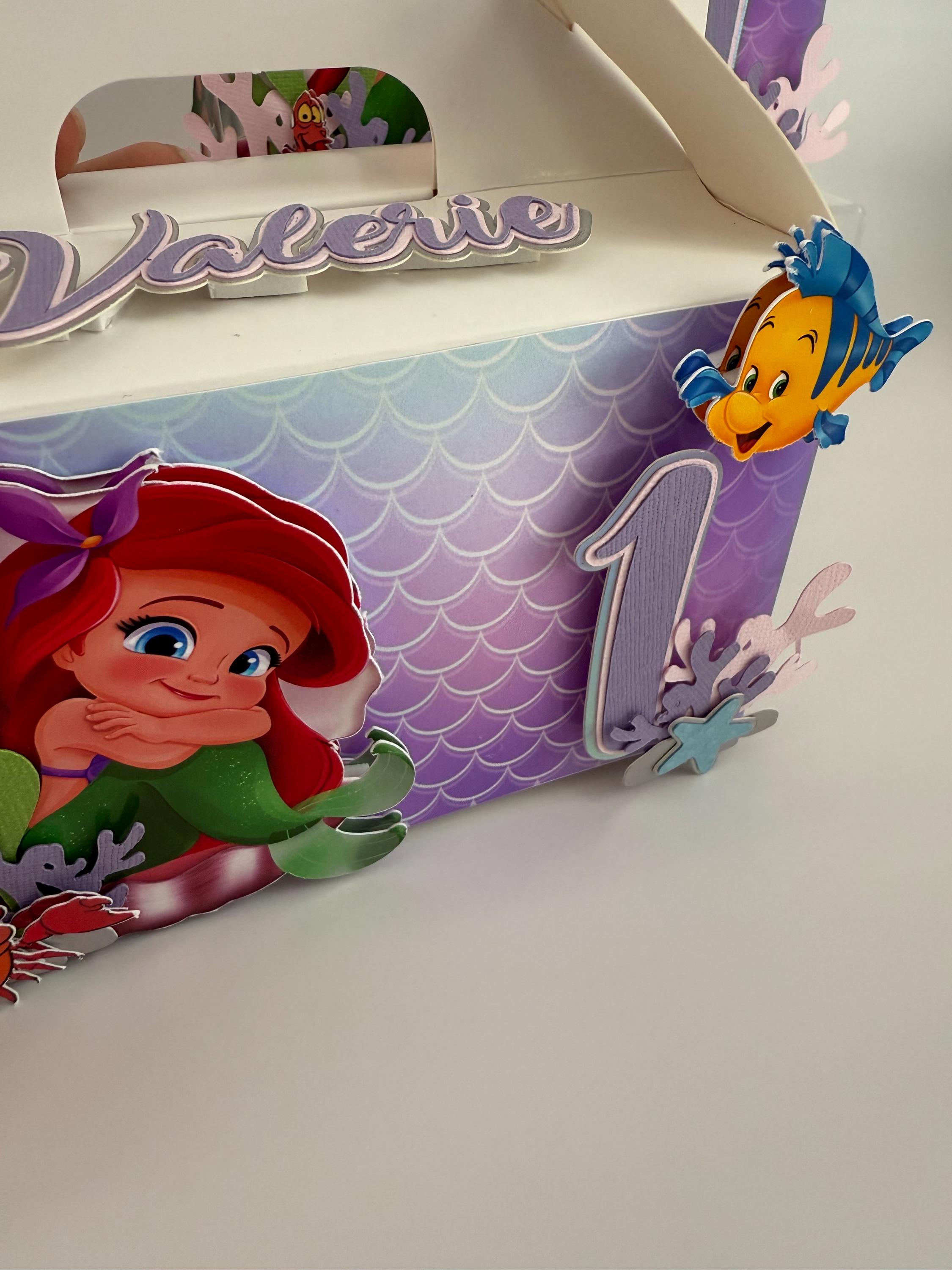 Baby Ariel Favor Box, Little Mermaid Favor Box, Ariel Party Decor ...