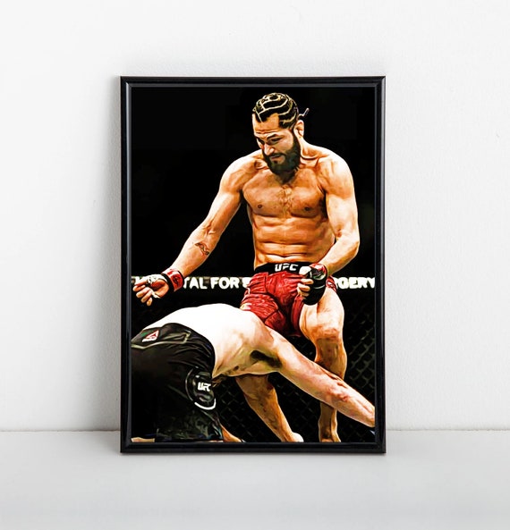 Jorge Masvidal Vs Ben Askren Flying Knee Art Poster Canvas | Etsy