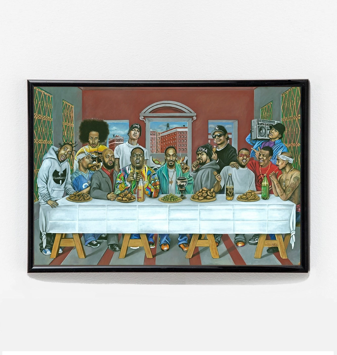 Rap Legends The Last Supper Parody Art Poster Framed Hip Etsy Uk