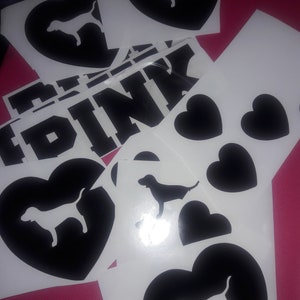 Set of 12 Pink Decals, Pink Themed Vinyl Decals, Pink Decals, Themed ...