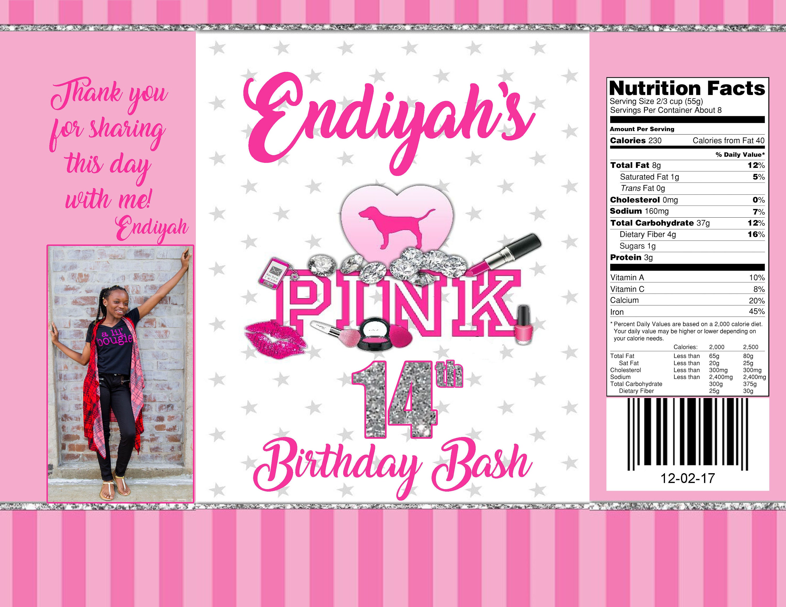 Pink Themed Chip Bags Love Pink Chip Bags Pink Party Favors - Etsy