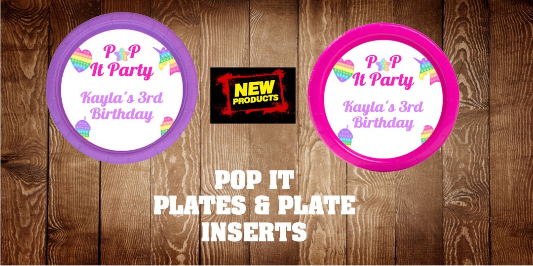 Pop It Themed Plate Inserts, Pop It Themed Plates, Pop It Tableware - Etsy