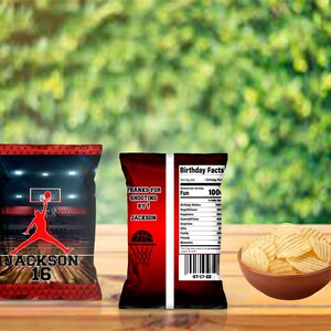 Airman Themed Chip Bags, Jumpman Chip Bags, Basketball Chip Bags ...