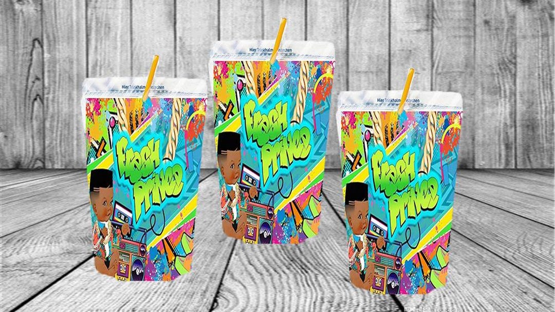 Fresh Prince Baby Capri Sun or Kool-aid Jammer Labels, Custom Capri Sun ...
