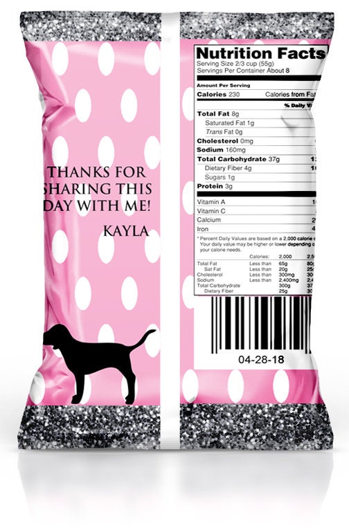 Pink Themed Chip Bags Love Pink Chip Bags Pink Party Favors - Etsy