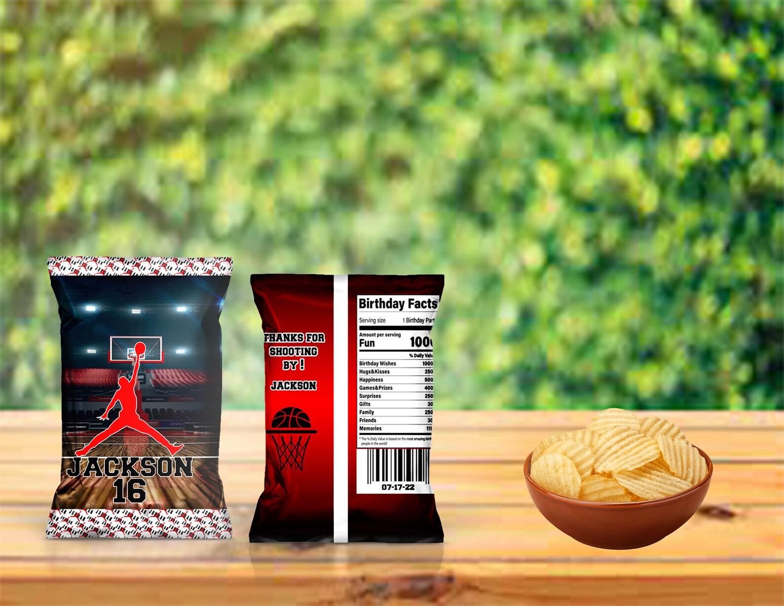 Airman Themed Chip Bags Jumpman Chip Bags Basketball Chip | Etsy