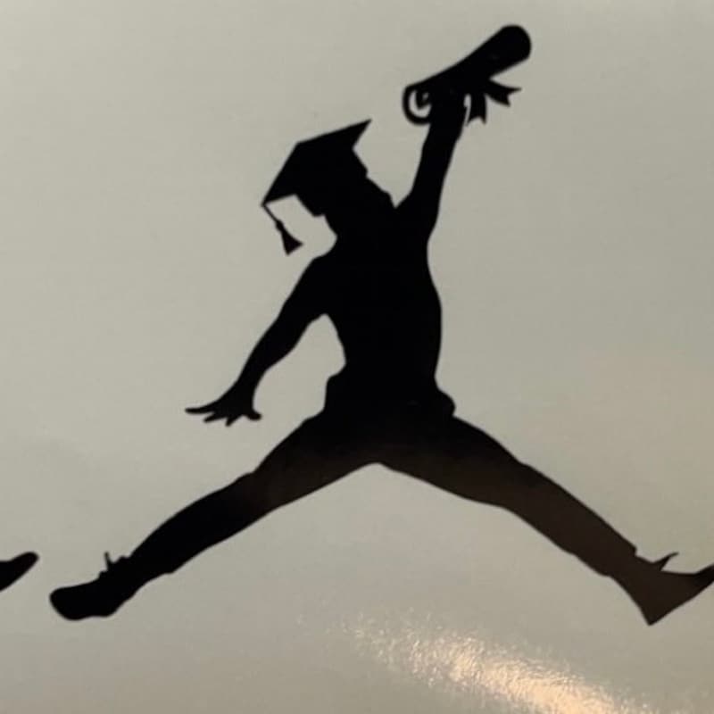 Graduation Jumpman Svg - Etsy