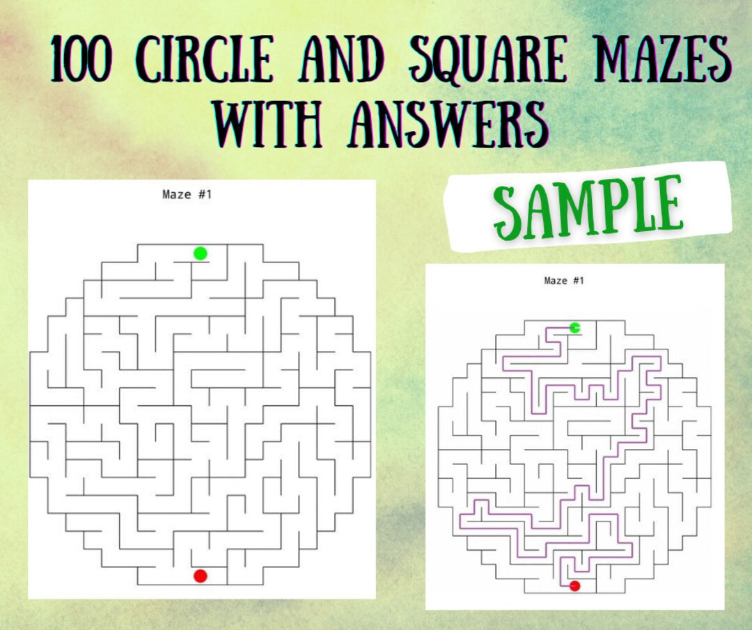 Fun and Challenging Mazes for Kids Activities, 100 Mazes and Solutions ...