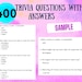 Trivia Questions, 400 Quiz Questions With Answers Book, Fun Memory ...