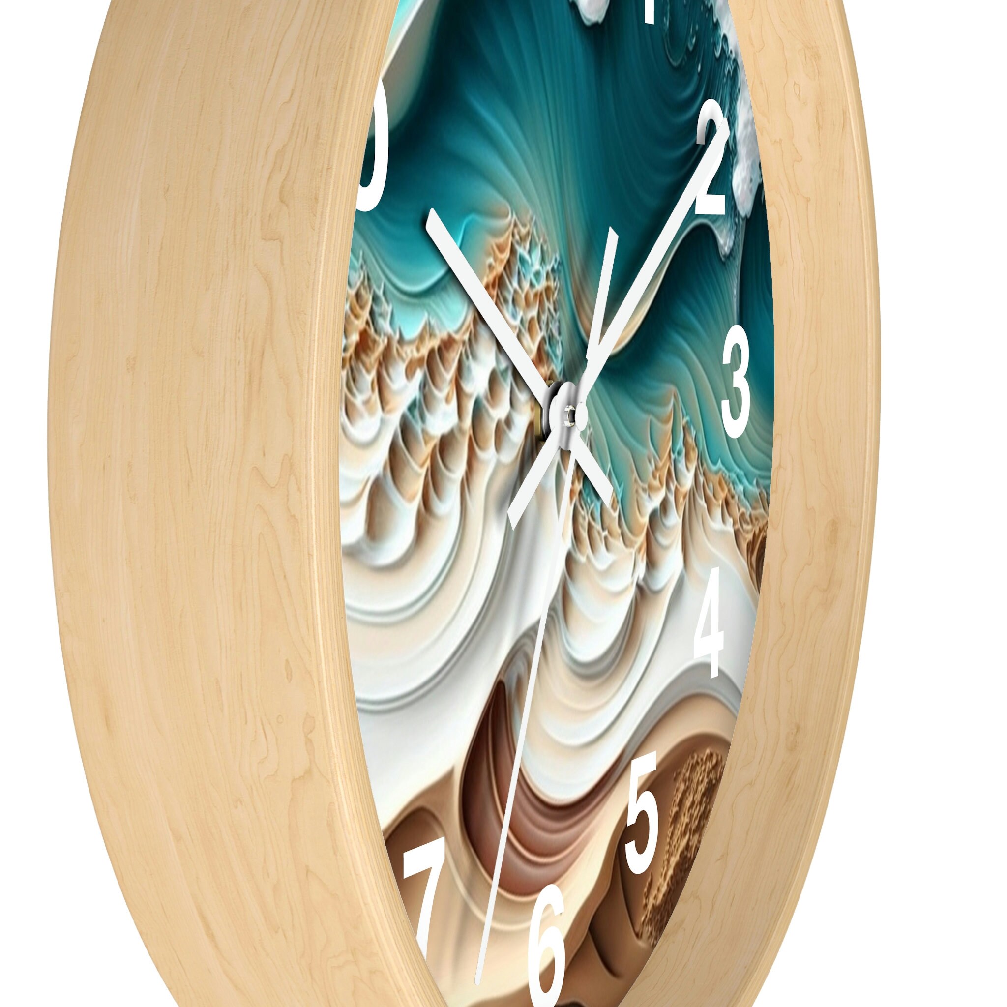 Beach Wall Clock With Numbers Beach House Coastal Home Decor - Etsy