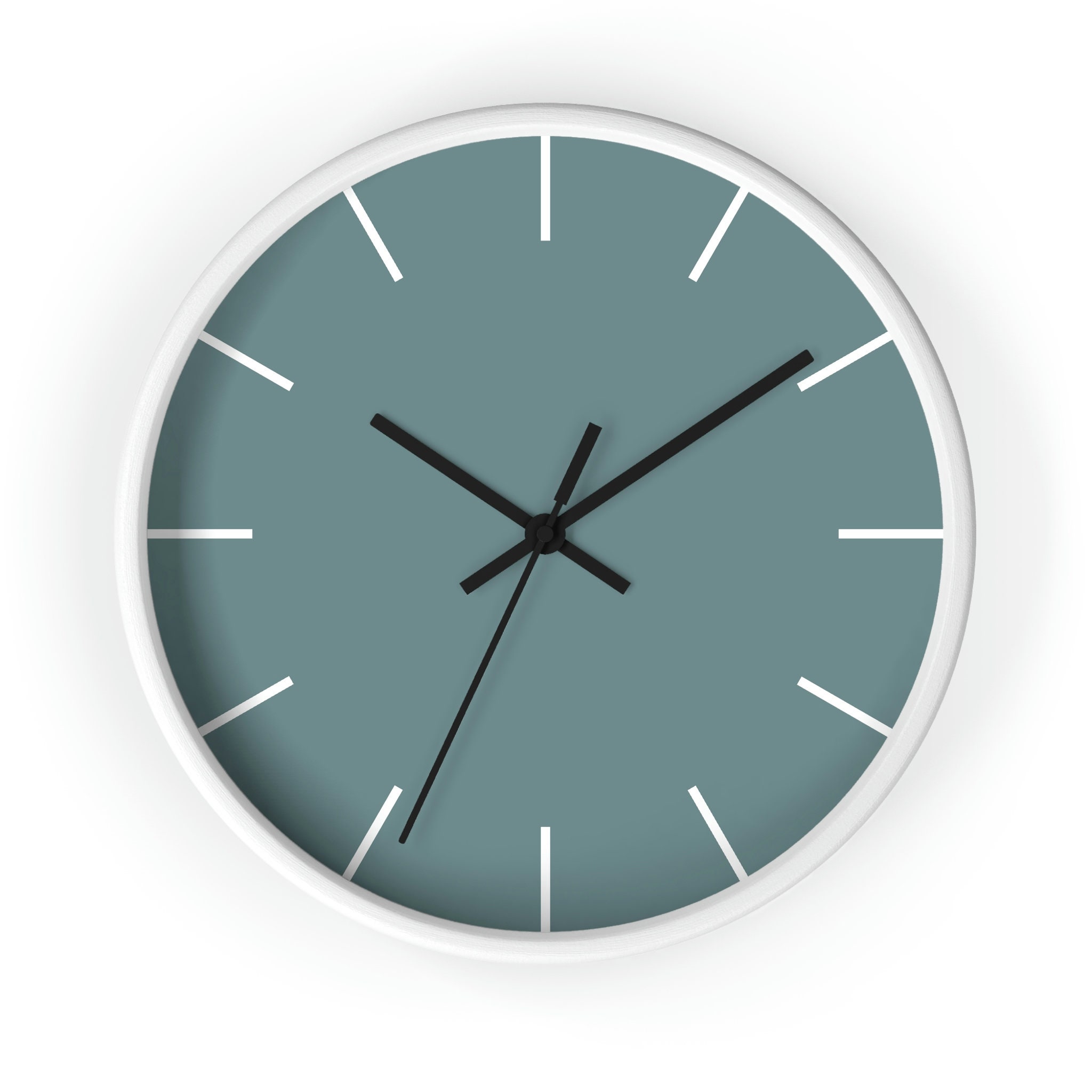 Dusty Blue Wall Clock, Modern Simple Design Clock - Etsy