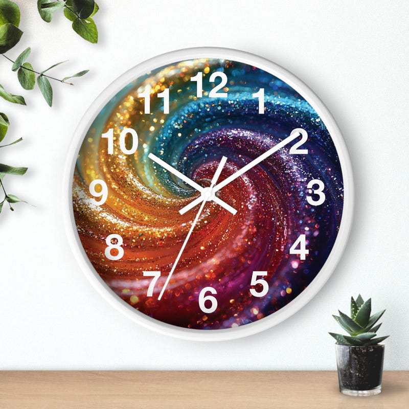 Rainbow Wall Clock - Etsy