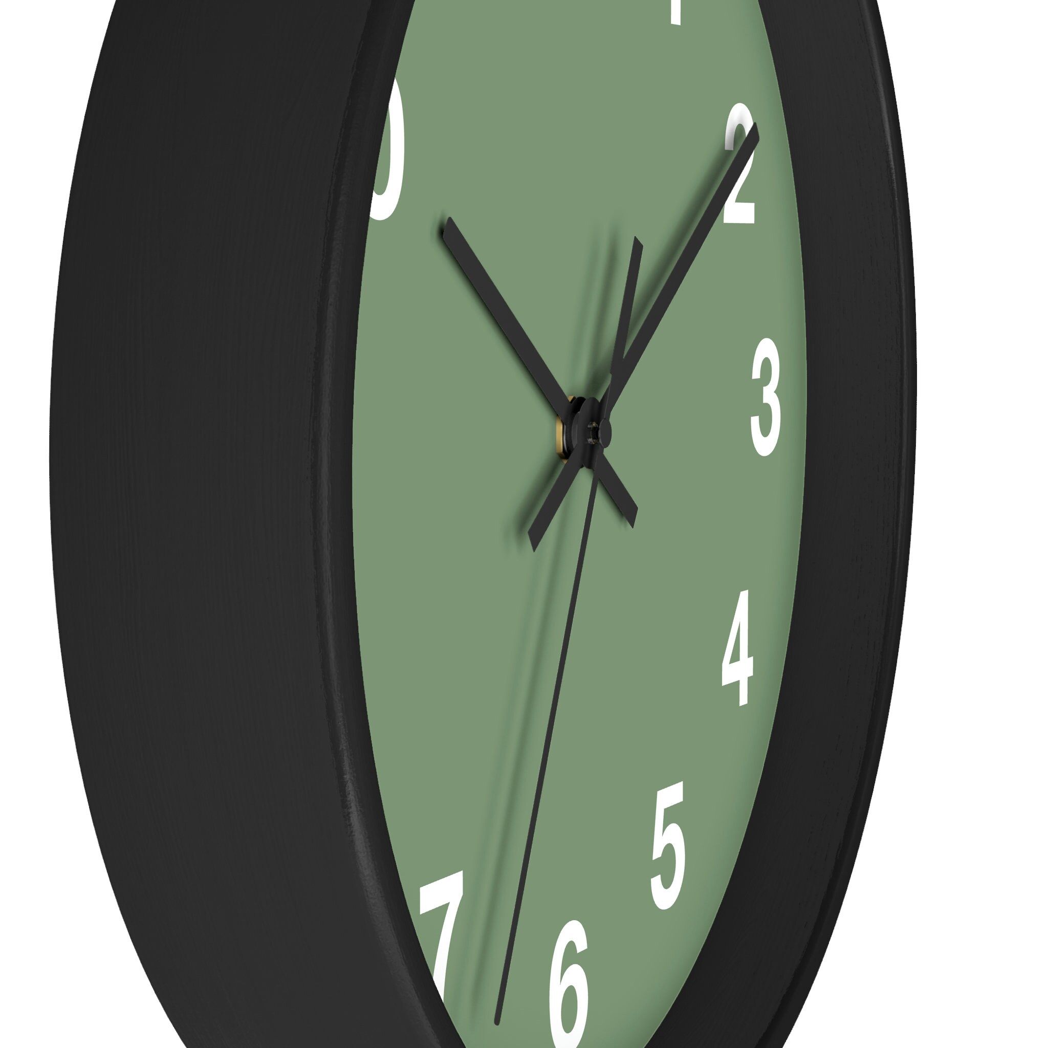 Military Green Wall Clock With Numbers, Modern Simple Design Clock - Etsy