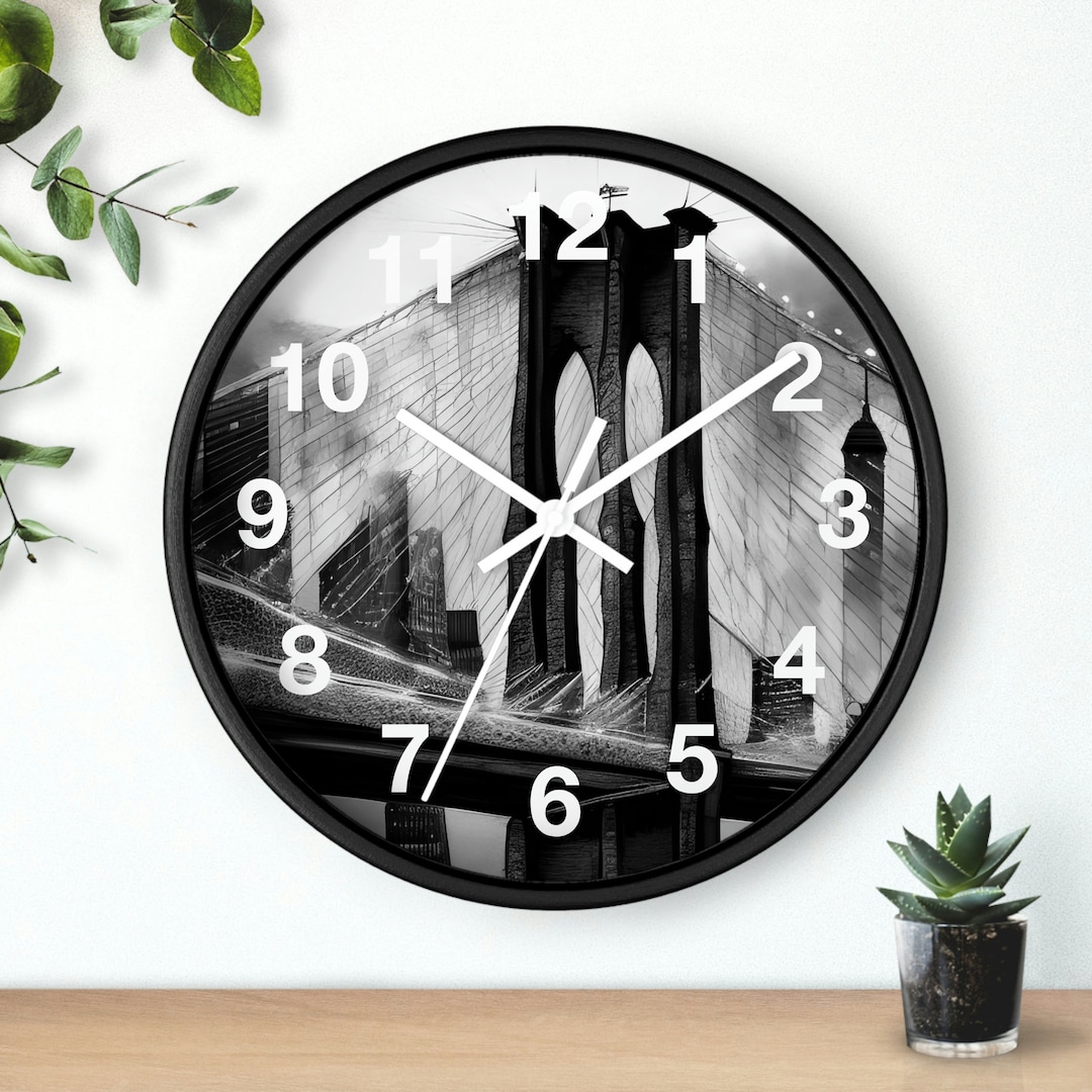 Brooklyn Bridge Wall Clock, New York City Home Decor, I Love NYC, NYC ...
