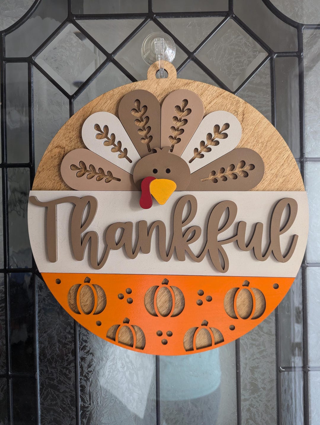 Thankful Turkey Door Hanger | Thanksgiving Door Decor | Thankful ...