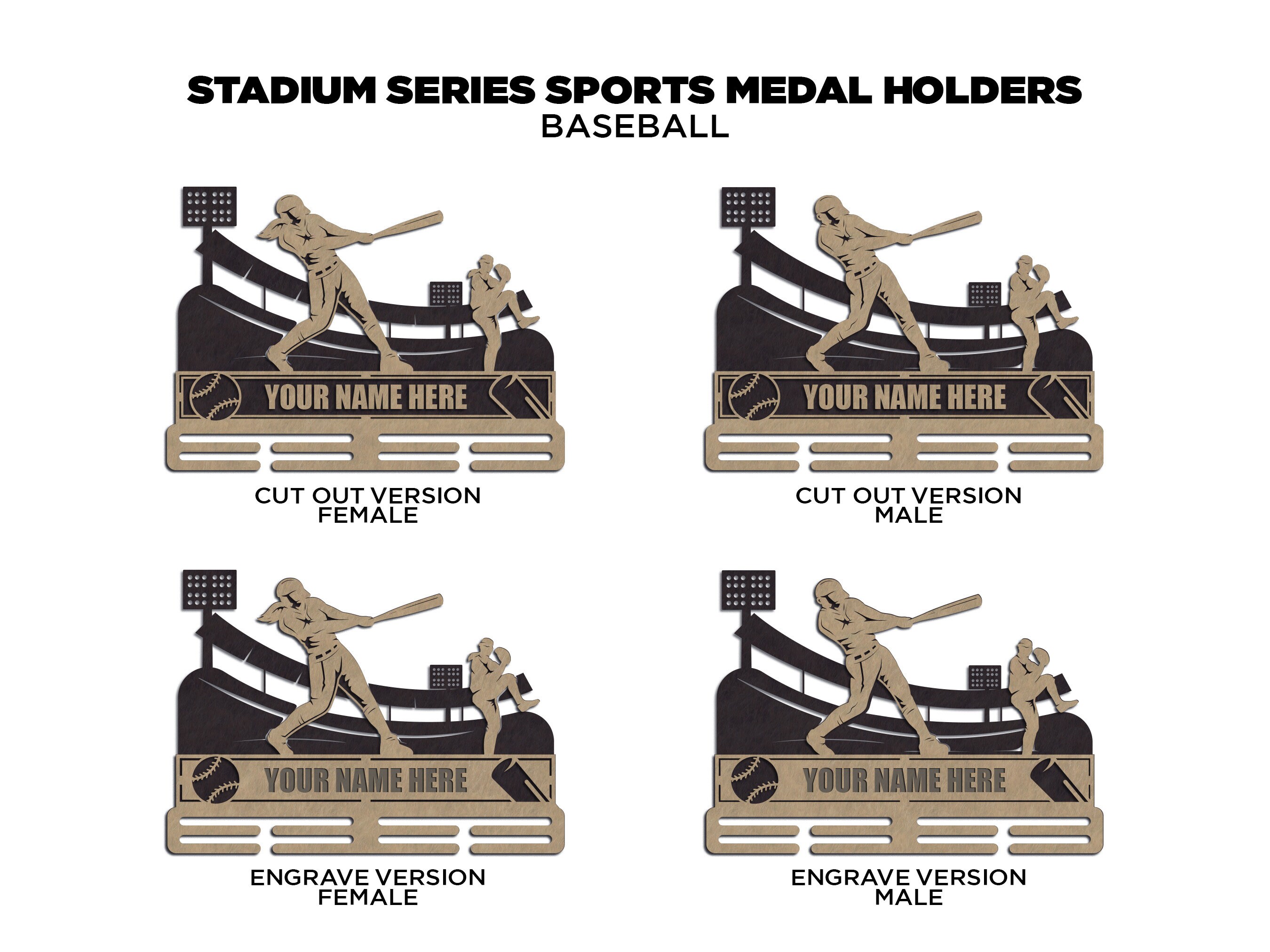 Personalized Baseball Softball Sports Medal Holder| Custom Trophy ...