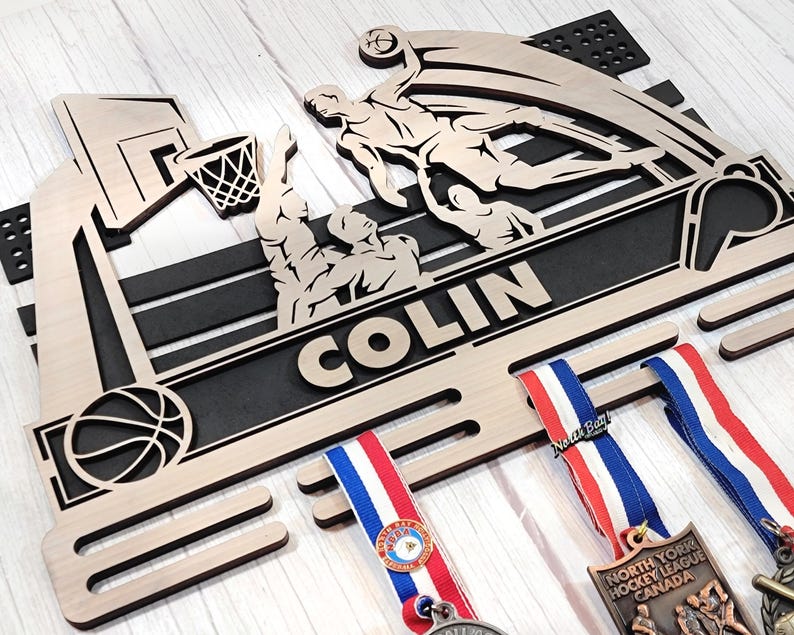 Personalized Basketball Sports Medal Holder | Custom Boys or Girls ...