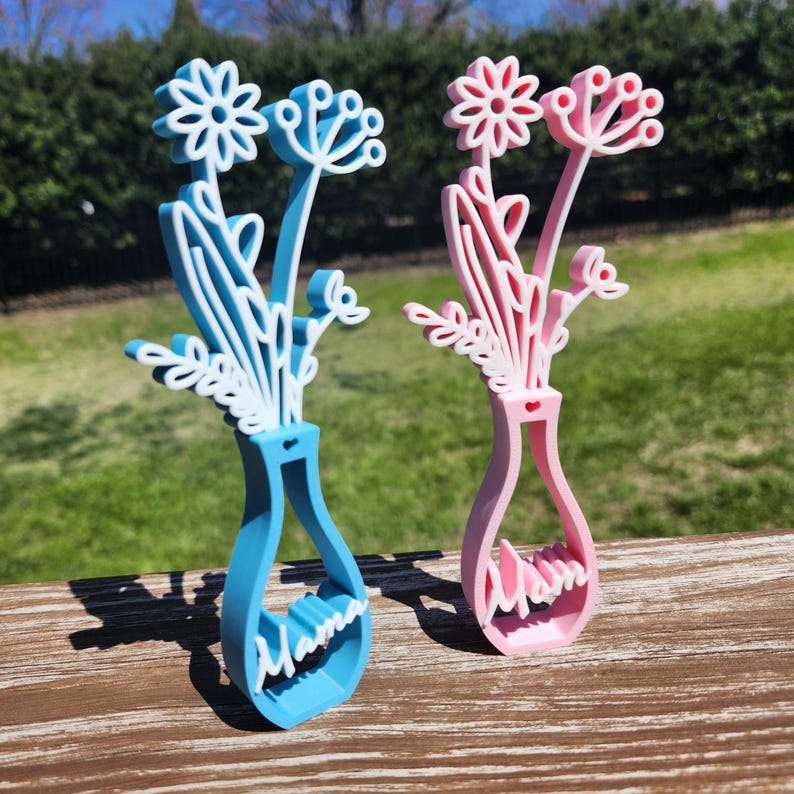 3d-printed Mothers Day Vase and Flowers| Mom Gifts | Mother's Day Decor ...