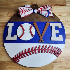 Baseball LOVE Door Hanger – Sports Decor, Baseball Lover Gift, Front ...
