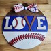 Baseball LOVE Door Hanger – Sports Decor, Baseball Lover Gift, Front ...