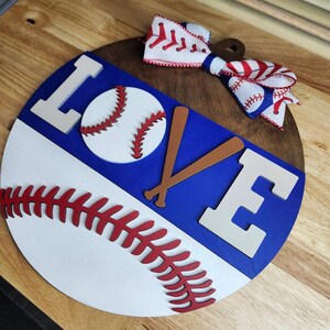 Baseball LOVE Door Hanger – Sports Decor, Baseball Lover Gift, Front ...