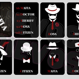 Mafia Card Game Available in Printable Version | Playing Cards ...