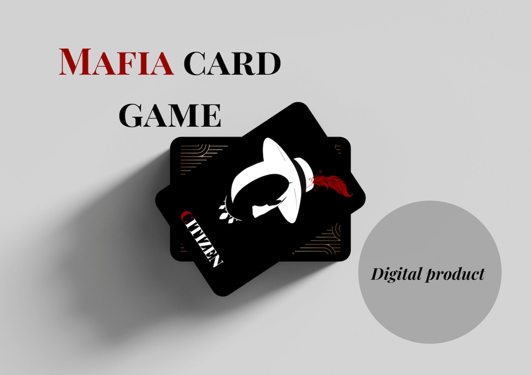 Mafia Card Game Available in Printable Version | Playing Cards ...