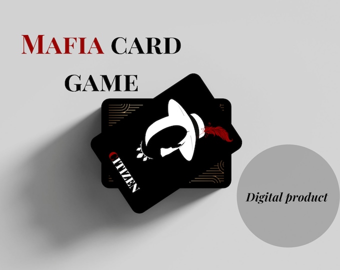 Mafia Card Game Available in Printable Version Playing Cards Boardgames ...