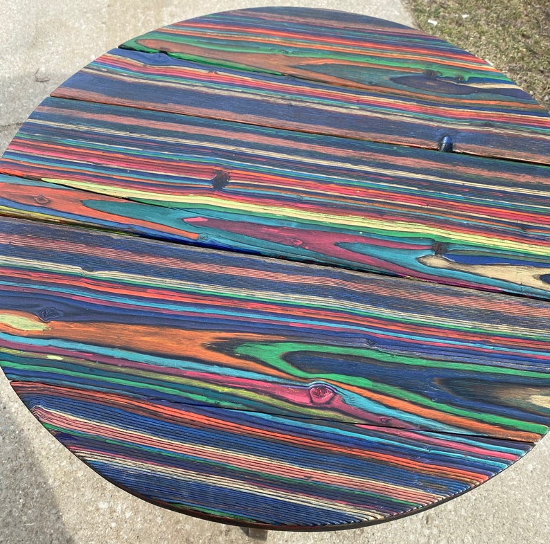 Shou Sugi Ban Restored Table With Unicorn Spit - Etsy