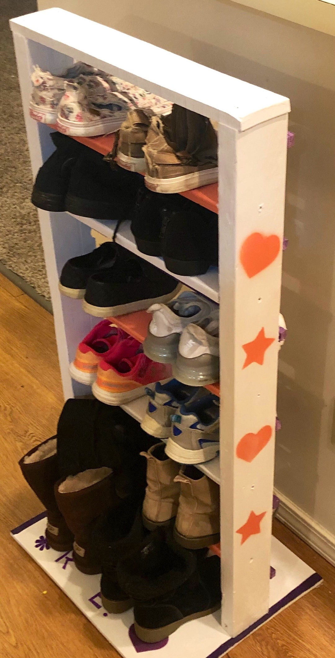 Tall Handcrafted Shoe Rack - Etsy