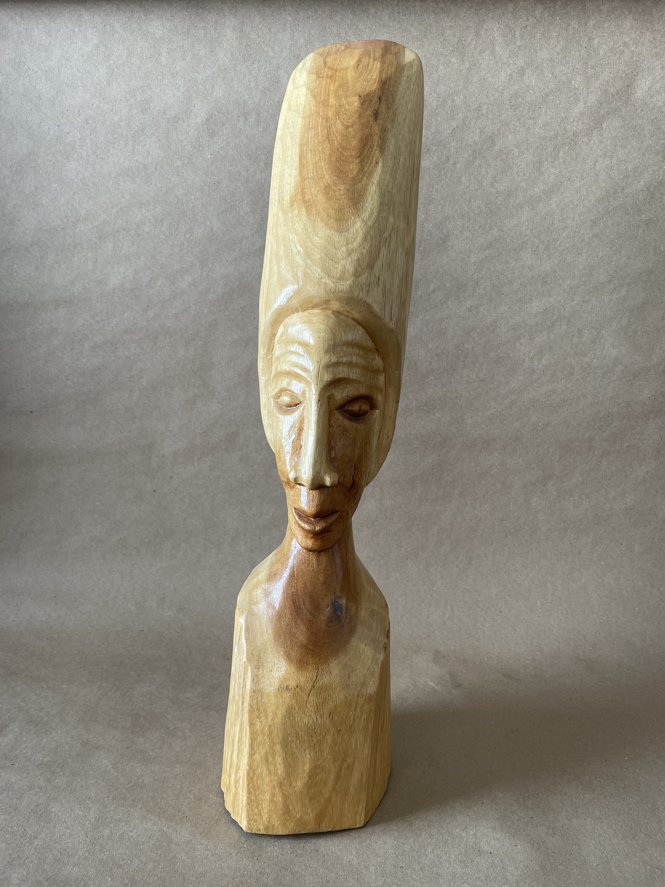 Vintage Large Wood Face Sculpture Carving - Etsy