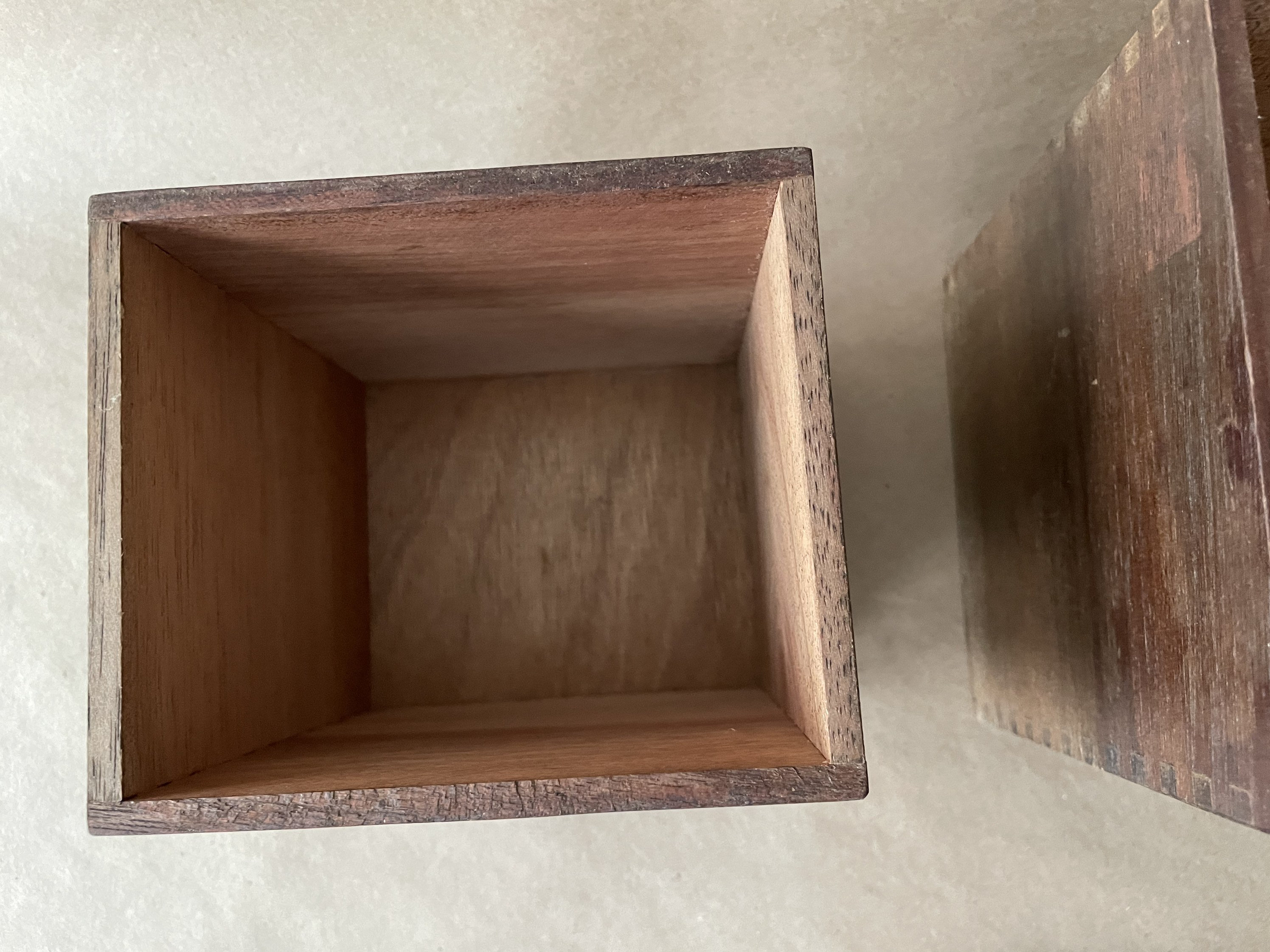 Vintage Set of Two Wooden Japanese Nesting Boxes Made by Imperial Japan ...