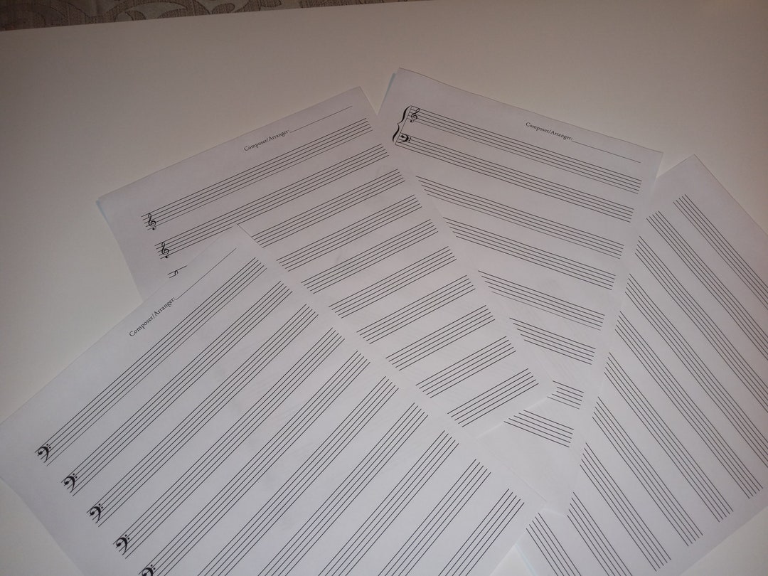 Staff Music Sheets - Etsy