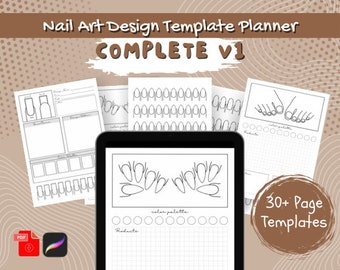 Nail Art Design Template SHORT NAILS - Digital Download | Printable and ...