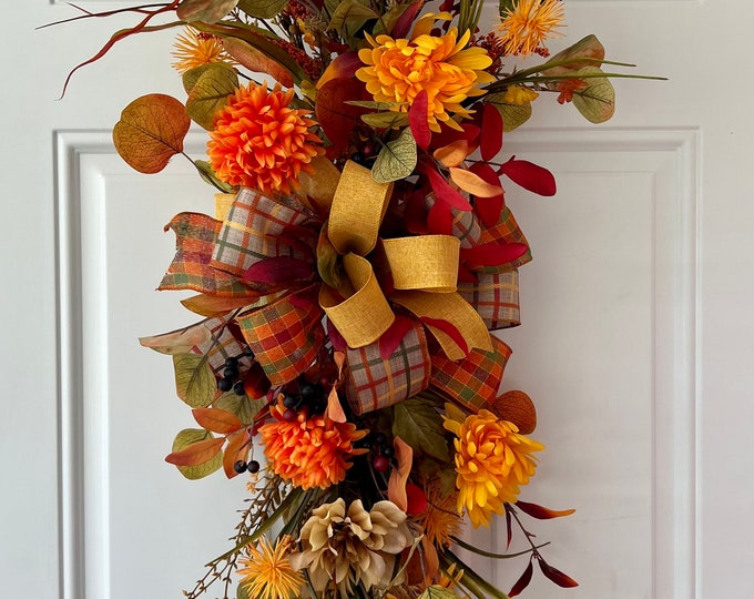 Fall Door Swag, Fall Mantle Decor, Fall Table Centerpiece, Fall ...
