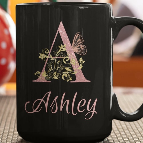 Beautiful Monogram Initial Name Coffee Mug Personalized Name - Etsy