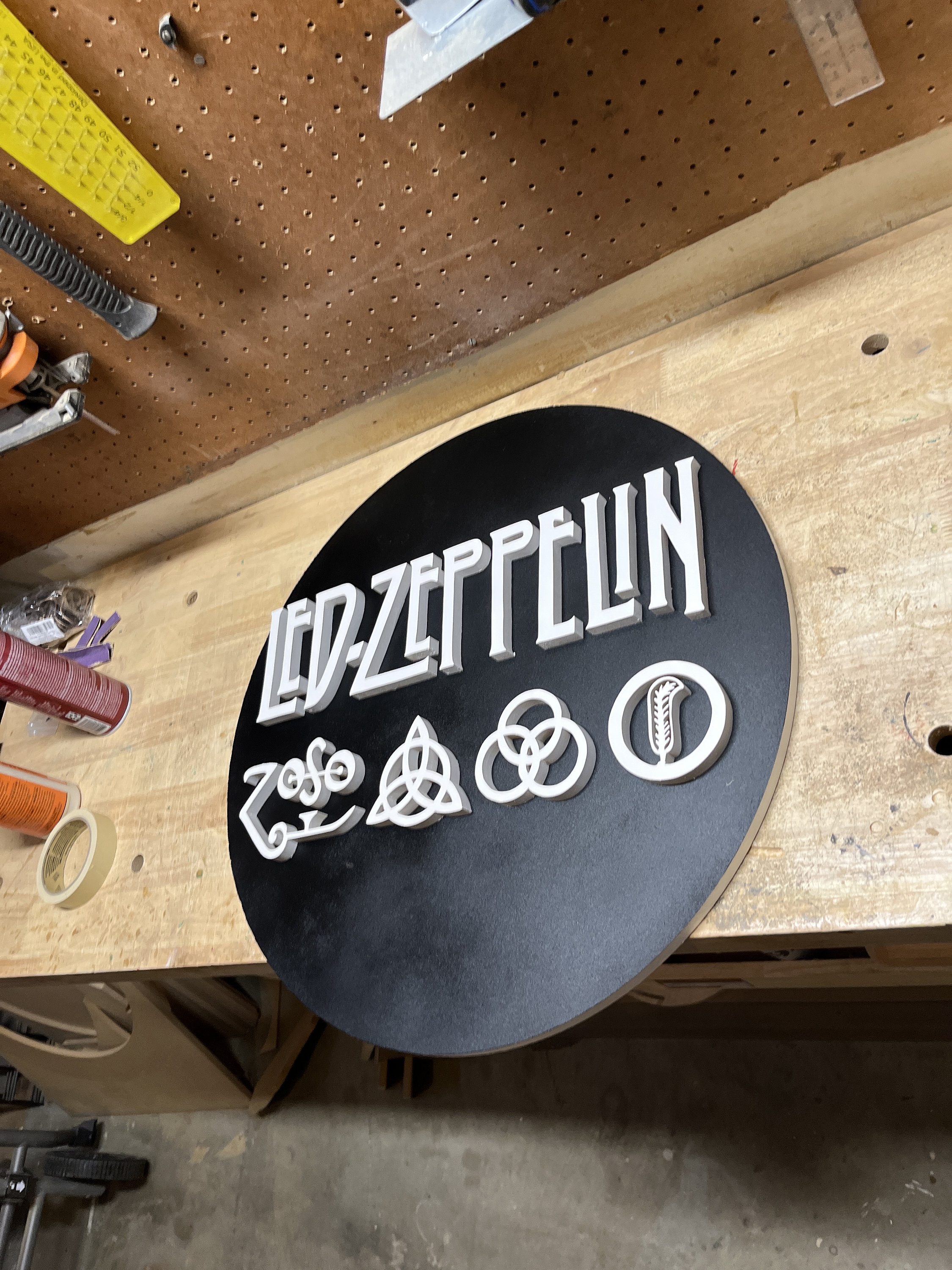 Led Zeppelin Wooden Logo - Etsy
