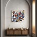 Town – Original Mixed Media Abstract Cityscape Painting on Canvas ...