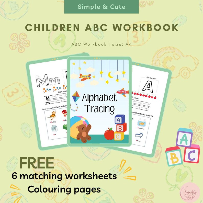Fun ABC Tracing Worksheet for Kids I Printable Learning Activity I ...