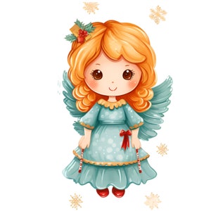 Holiday Angel Clipart for Festive Christmas Crafting Clipart Featuring ...