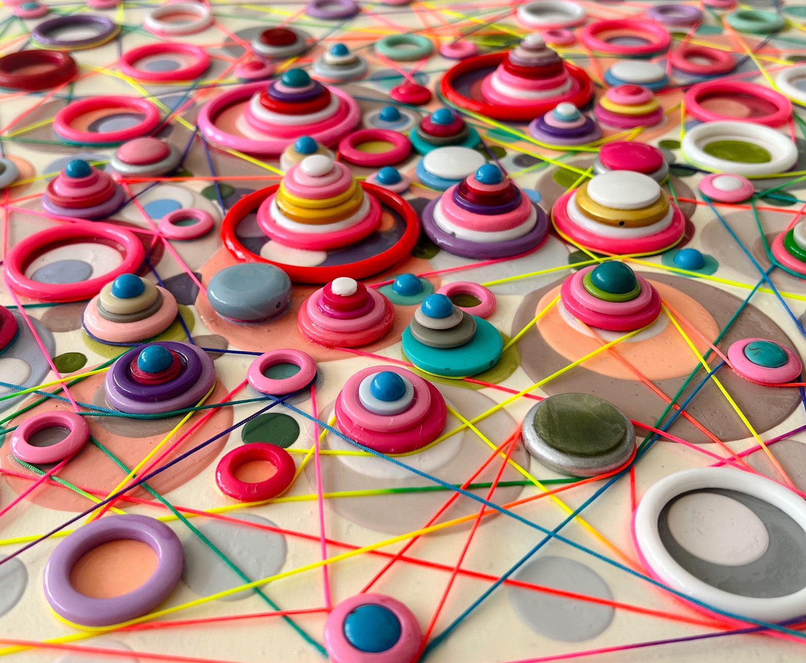 Original 3d Painting on Streched Canvas, Multicolor Abstract Artwork ...