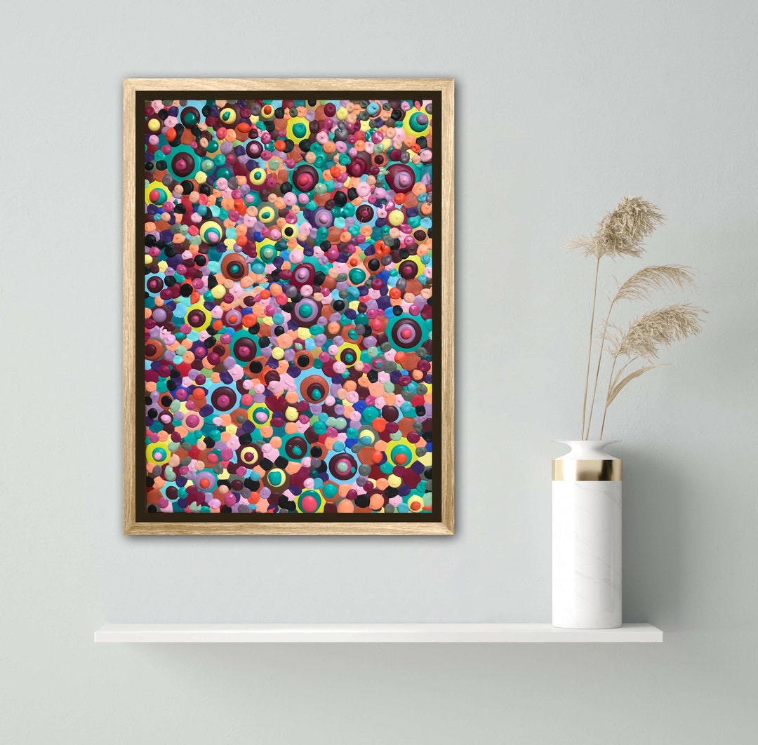 Original Blob Acrylic Painting on Canvas: Colorful Pop Art - Etsy