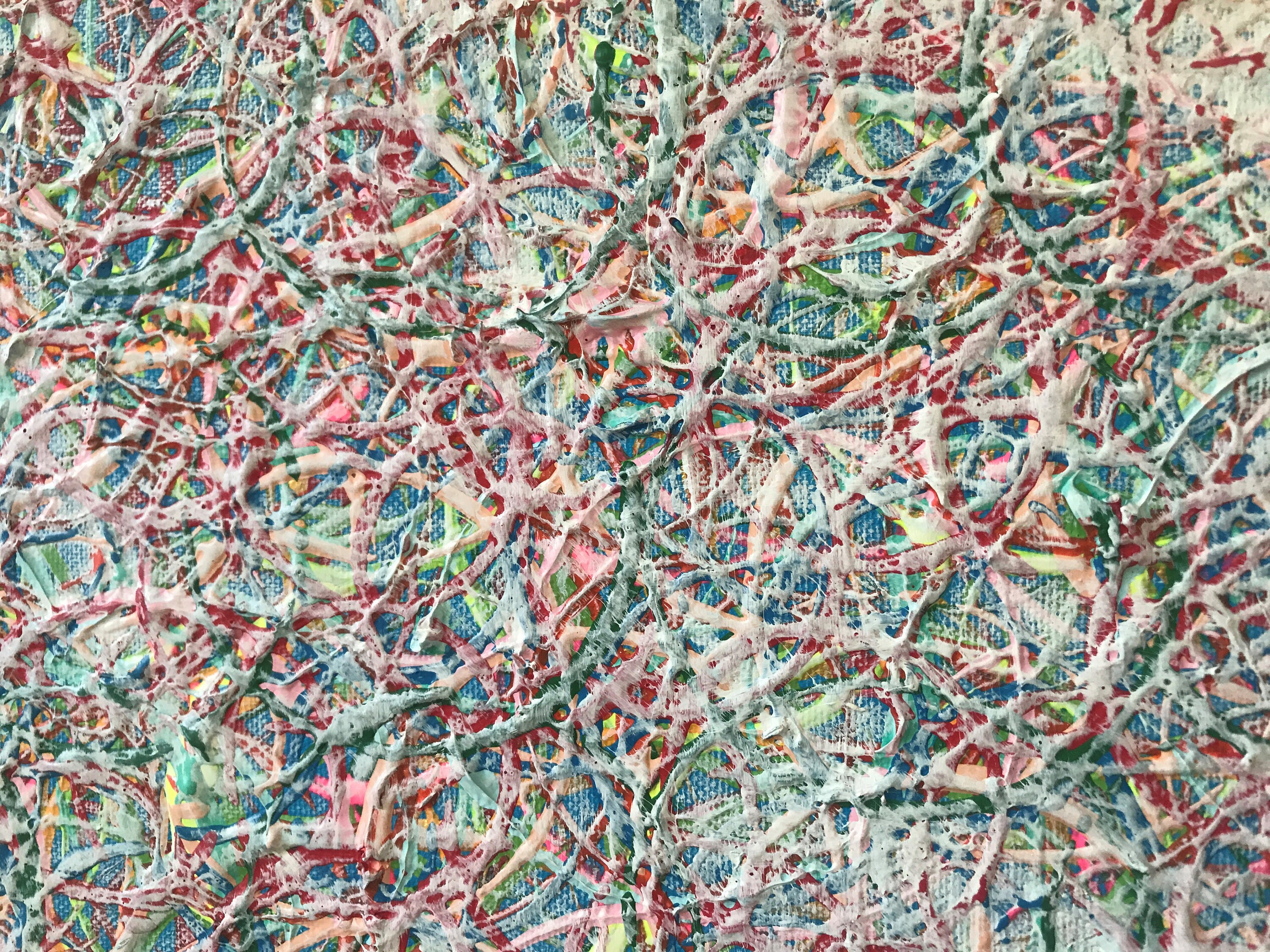 Textured Abstract Circle Painting: Modern Home Decor (14x14 In) - Etsy