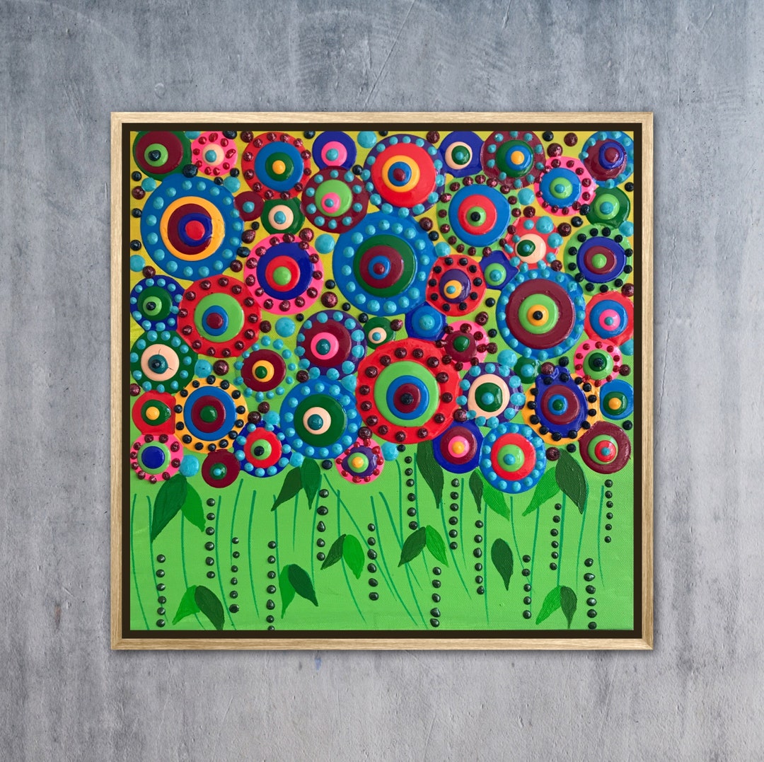 Original 3D Acrylic Painting on Streched Canvas Modern - Etsy