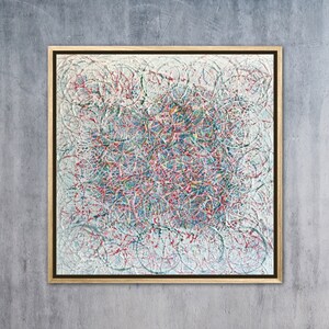 Textured Abstract Circle Painting: Modern Home Decor (14x14 In) - Etsy